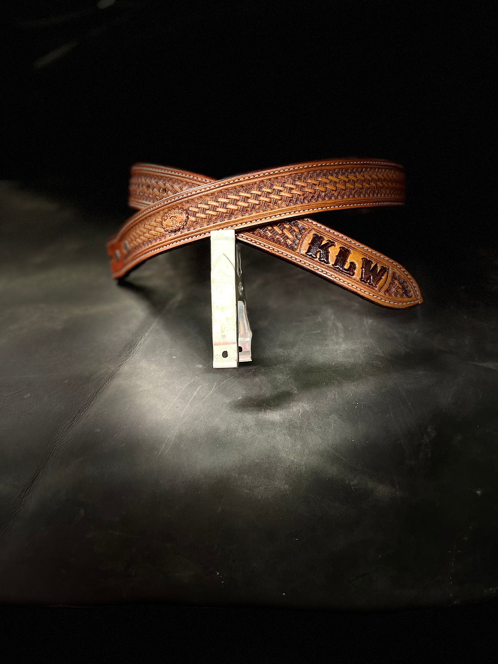 Basket Stamp Belt With Brand or Initials - Etsy