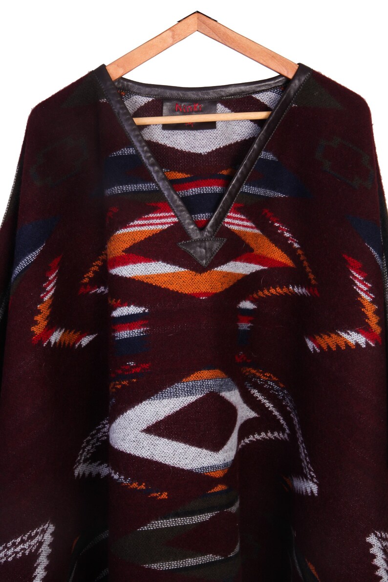 Unisex Wool Poncho | Hand-made | Brown One-size-fits-all - Etsy