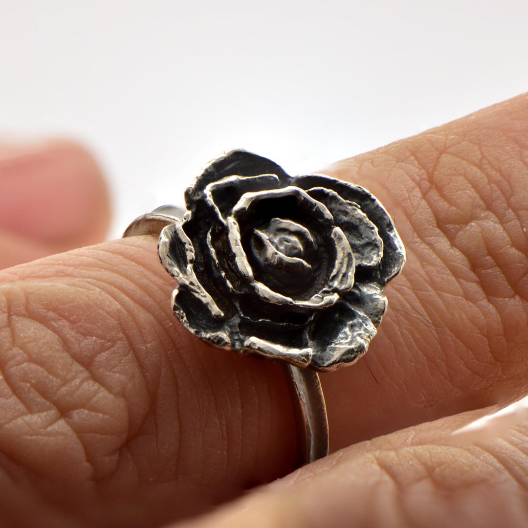 Cabbage Flower Ring in 925 Sterling Silver - Etsy