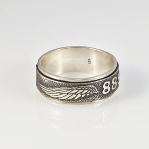 Angel Number 888 Spinning Silver Ring - Etsy