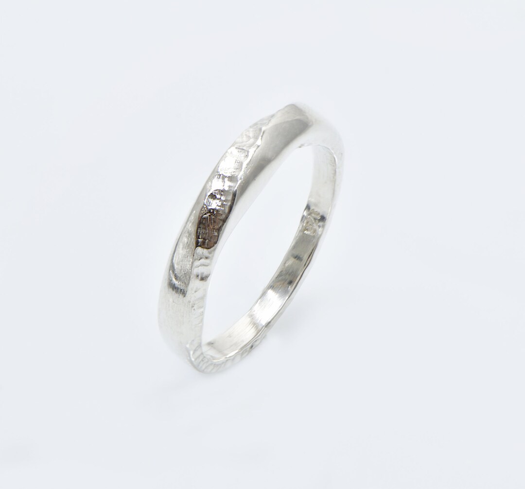 Silver Mobius Ring With Texture - Etsy