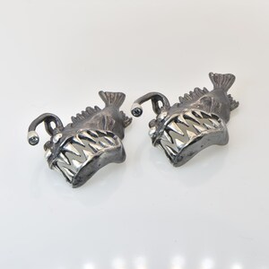 Angler Fish Silver Necklace, Sterling Silver Pendant , Silver With ...