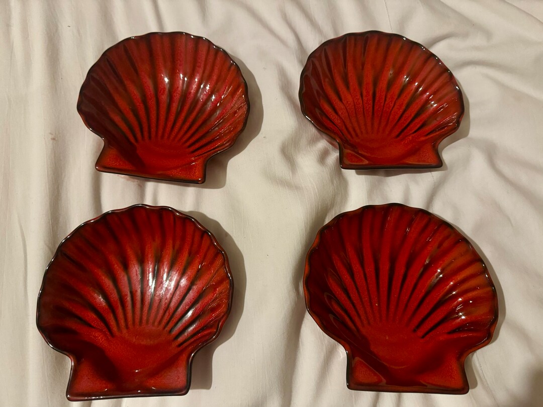 Vintage Portmeirion Red Dragon Shell Dish Unused - Etsy
