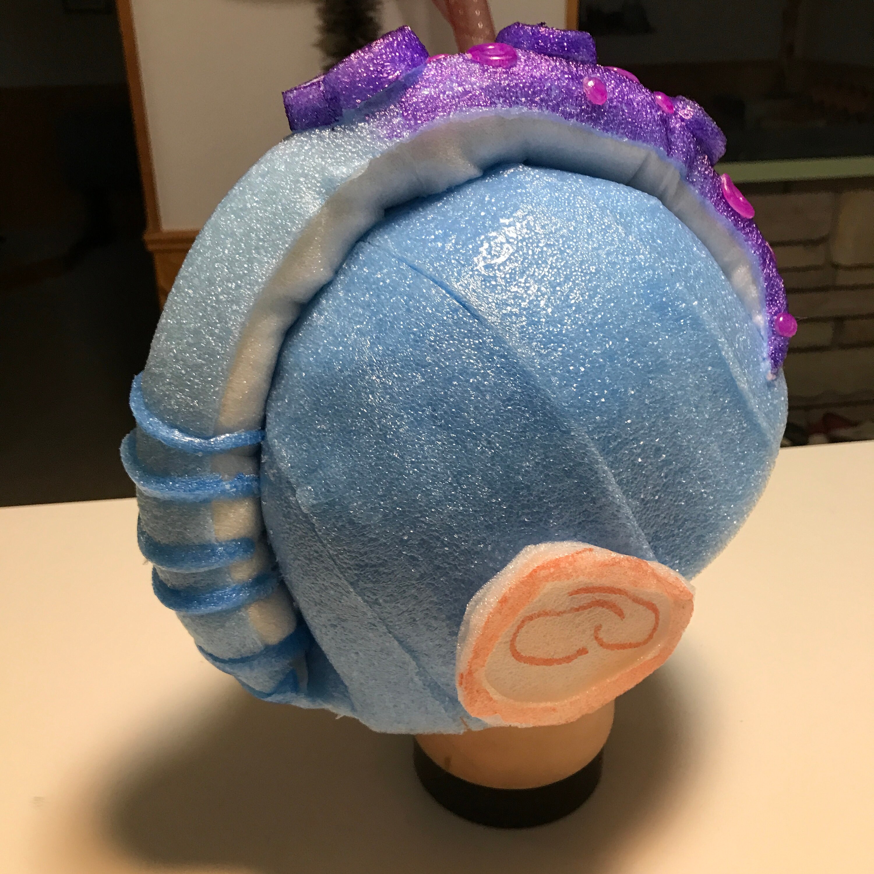 Comicon Blue Wig, Foam Octi Wig, Octopus Tentacle, Splatoon Style ...