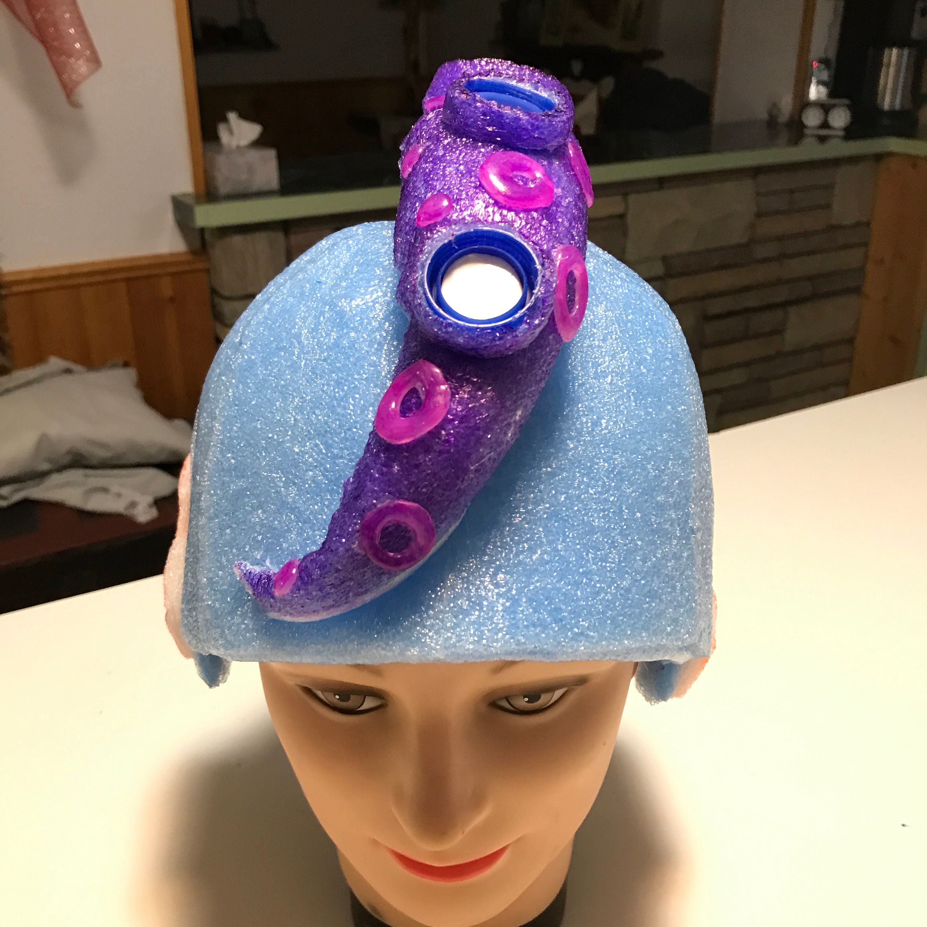 Comicon Blue Wig, Foam Octi Wig, Octopus Tentacle, Splatoon Style ...