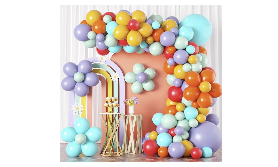 Flower Balloon Arch | Daisy Balloon | Floral Decorations | Flower Child ...