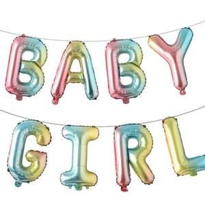Baby Girl Balloon Letters | Letter Balloons | Balloon Letters | Baby ...