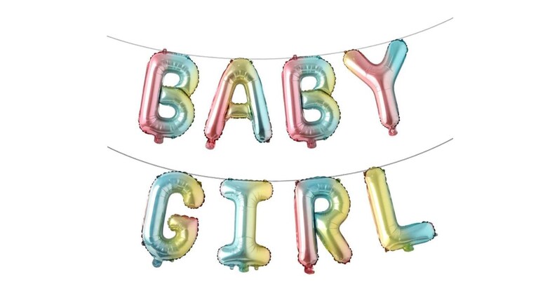Baby Girl Balloon Letters Letter Balloons Balloon Letters | Etsy