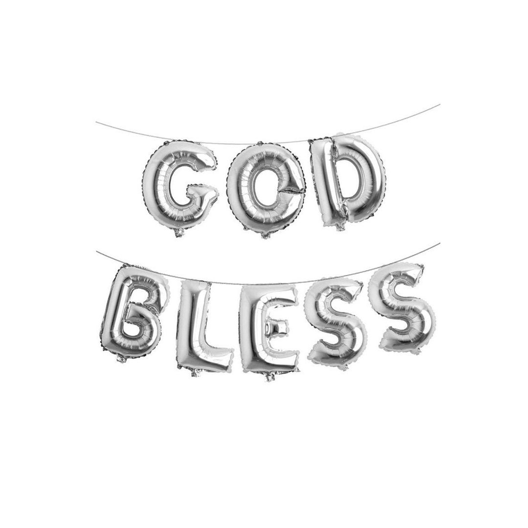 God Bless Letter Balloons | Baptism Party Decorations | First Communion ...