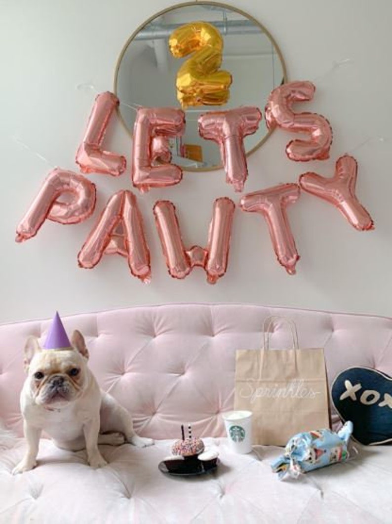 Lets Pawty Lets Pawty Balloon Letter Balloons Balloon | Etsy