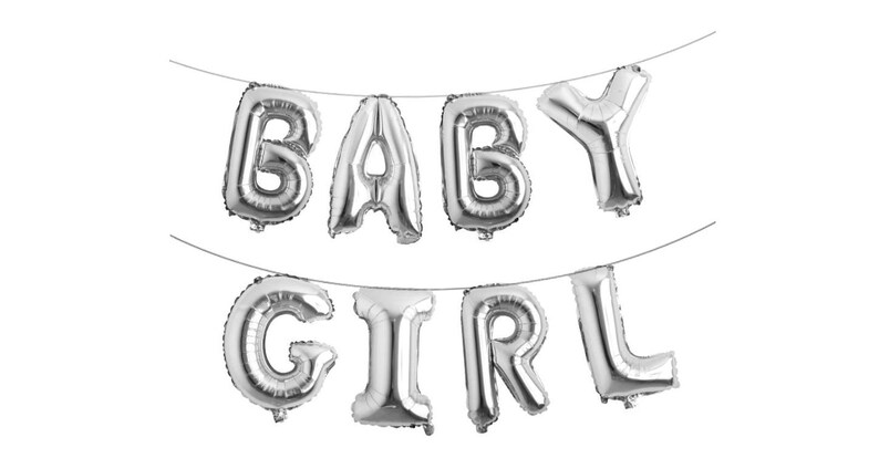 Baby Girl Balloon Letters | Letter Balloons | Balloon Letters | Baby ...