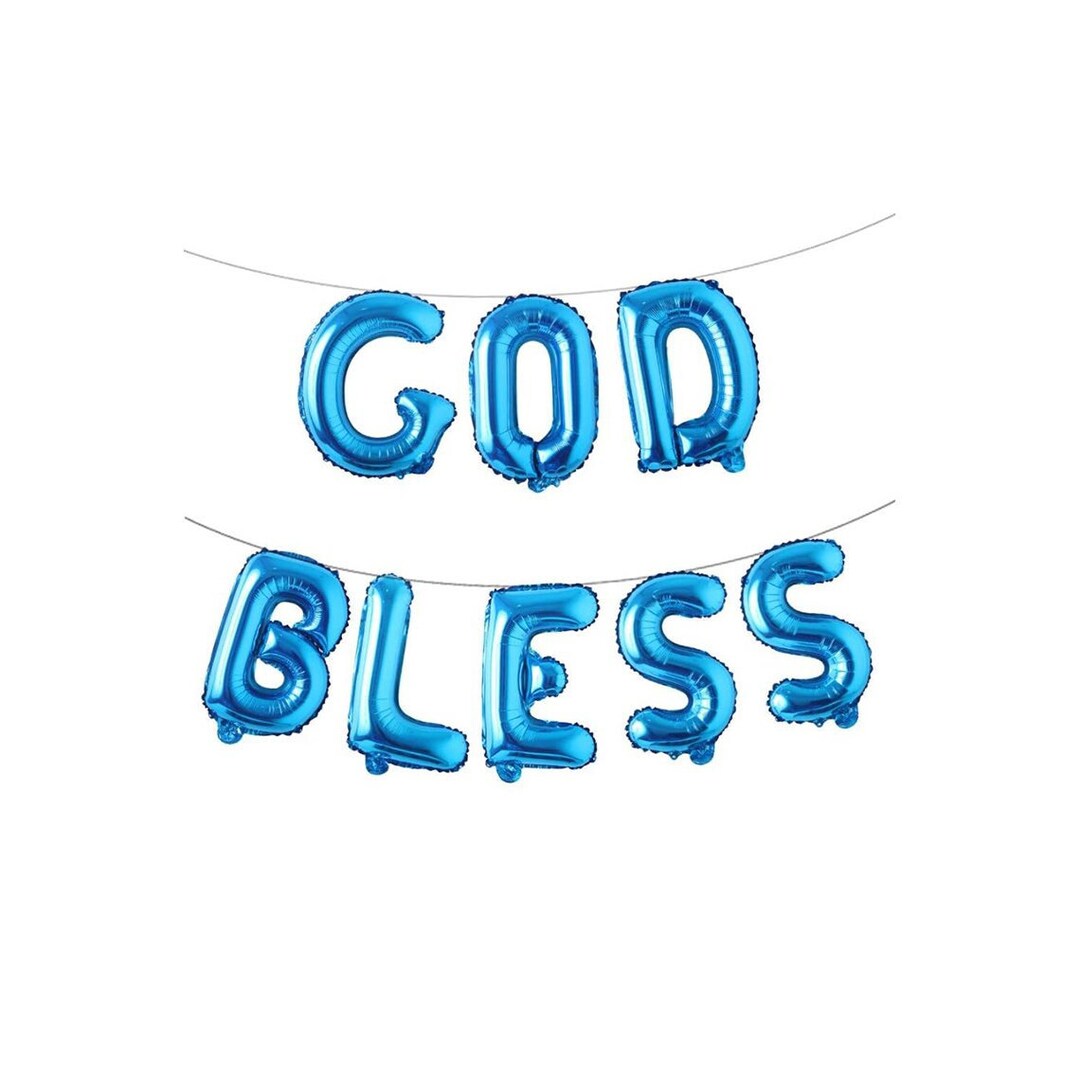 God Bless Letter Balloons | Baptism Party Decorations | First Communion ...