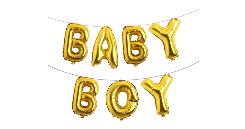 Baby Boy Balloon Letters Letter Balloons Balloon Letters | Etsy