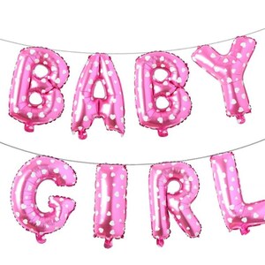 Baby Girl Balloon Letters | Letter Balloons | Balloon Letters | Baby ...