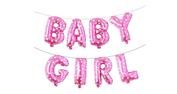 Baby Girl Balloon Letters Letter Balloons Balloon Letters | Etsy