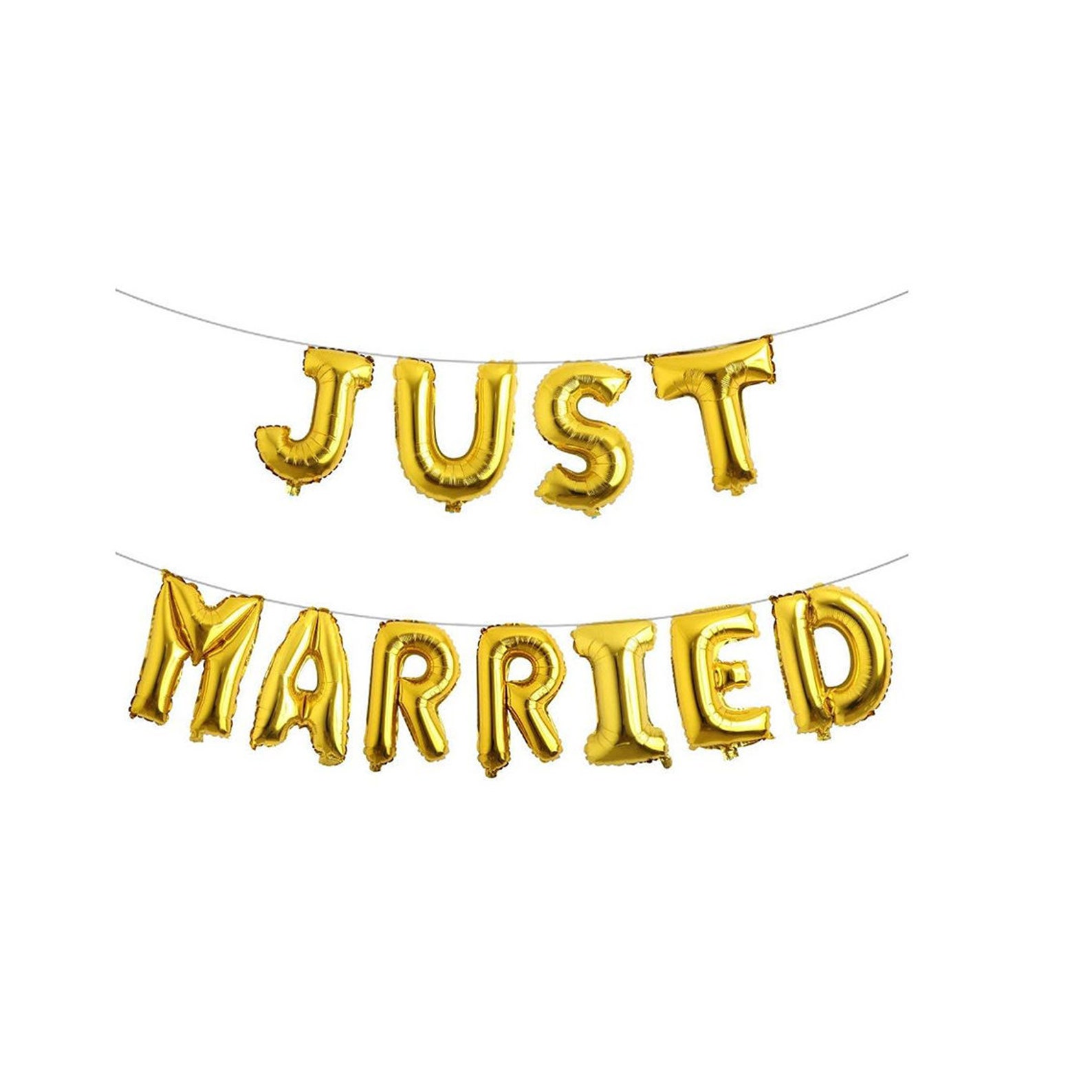 Just Married Balloons Wedding Decorations Honeymoon - Etsy UK