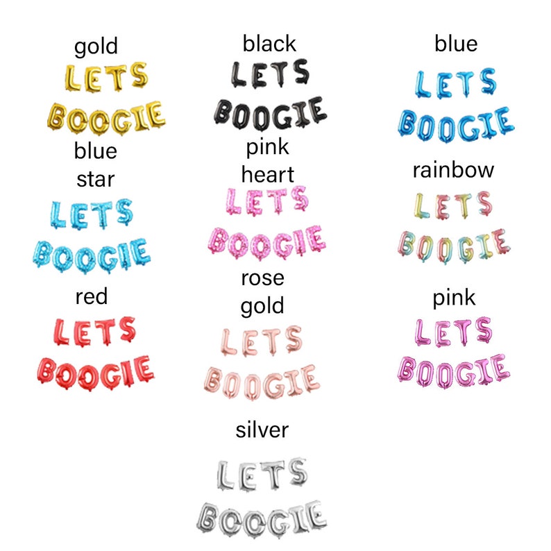 Lets Boogie Balloons | Disco Party Decorations | 70's Disco Party ...
