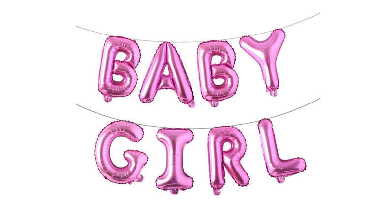 Baby Girl Balloon Letters Letter Balloons Balloon Letters | Etsy