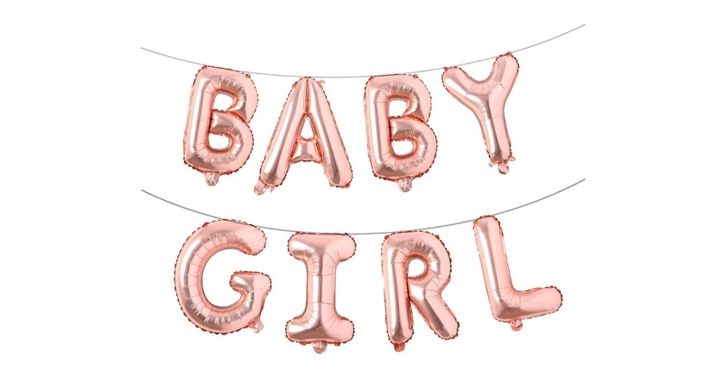 Baby Girl Balloon Letters | Letter Balloons | Balloon Letters | Baby ...