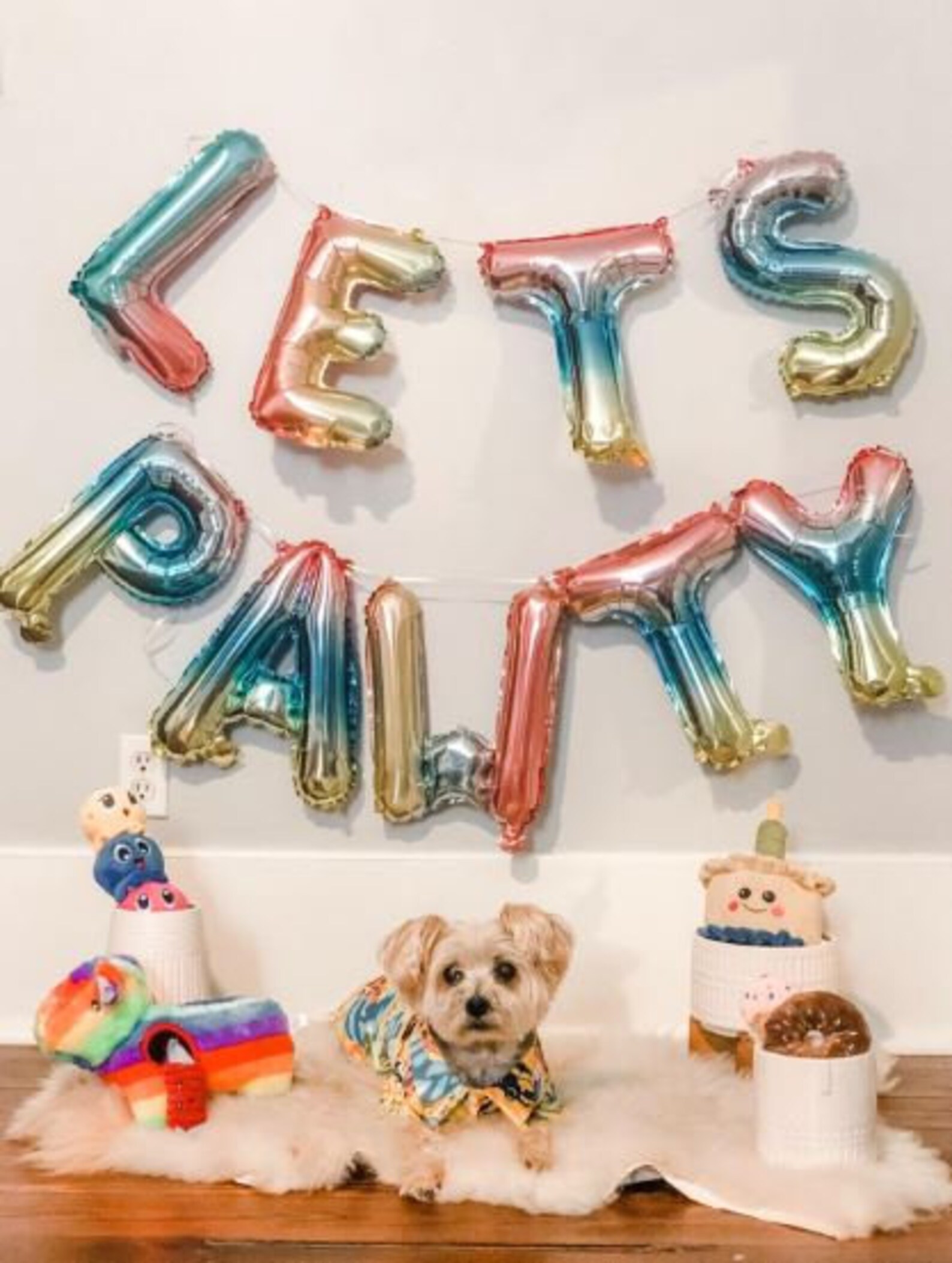 Lets Pawty Lets Pawty Balloon letter Balloons balloon - Etsy