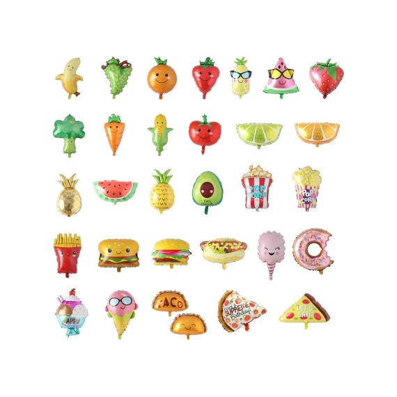 Food Balloons Food Birthday Balloons Food Birthday - Etsy
