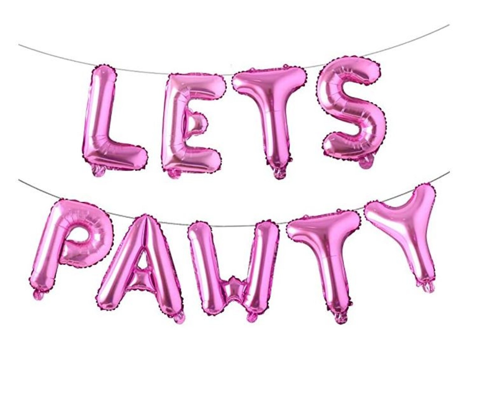 Lets Pawty Lets Pawty Balloon letter Balloons balloon - Etsy Denmark