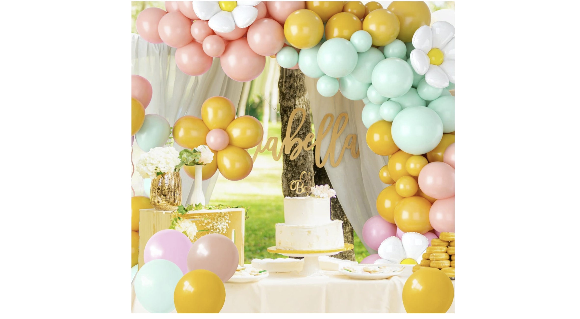 Flower Balloon Arch | Daisy Balloon | Floral Decorations | Flower Child ...