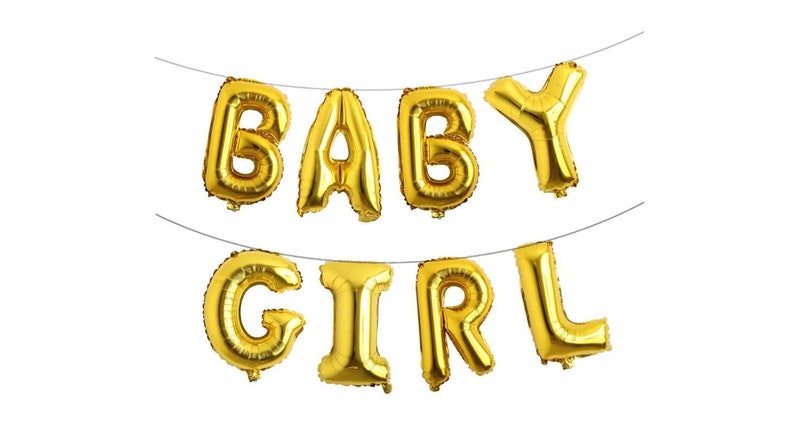 Baby Girl Balloon Letters Letter Balloons Balloon Letters | Etsy