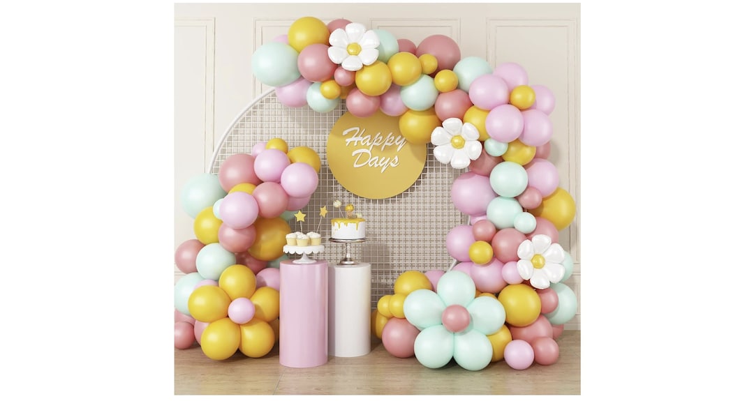 Flower Balloon Arch | Daisy Balloon | Floral Decorations | Flower Child ...