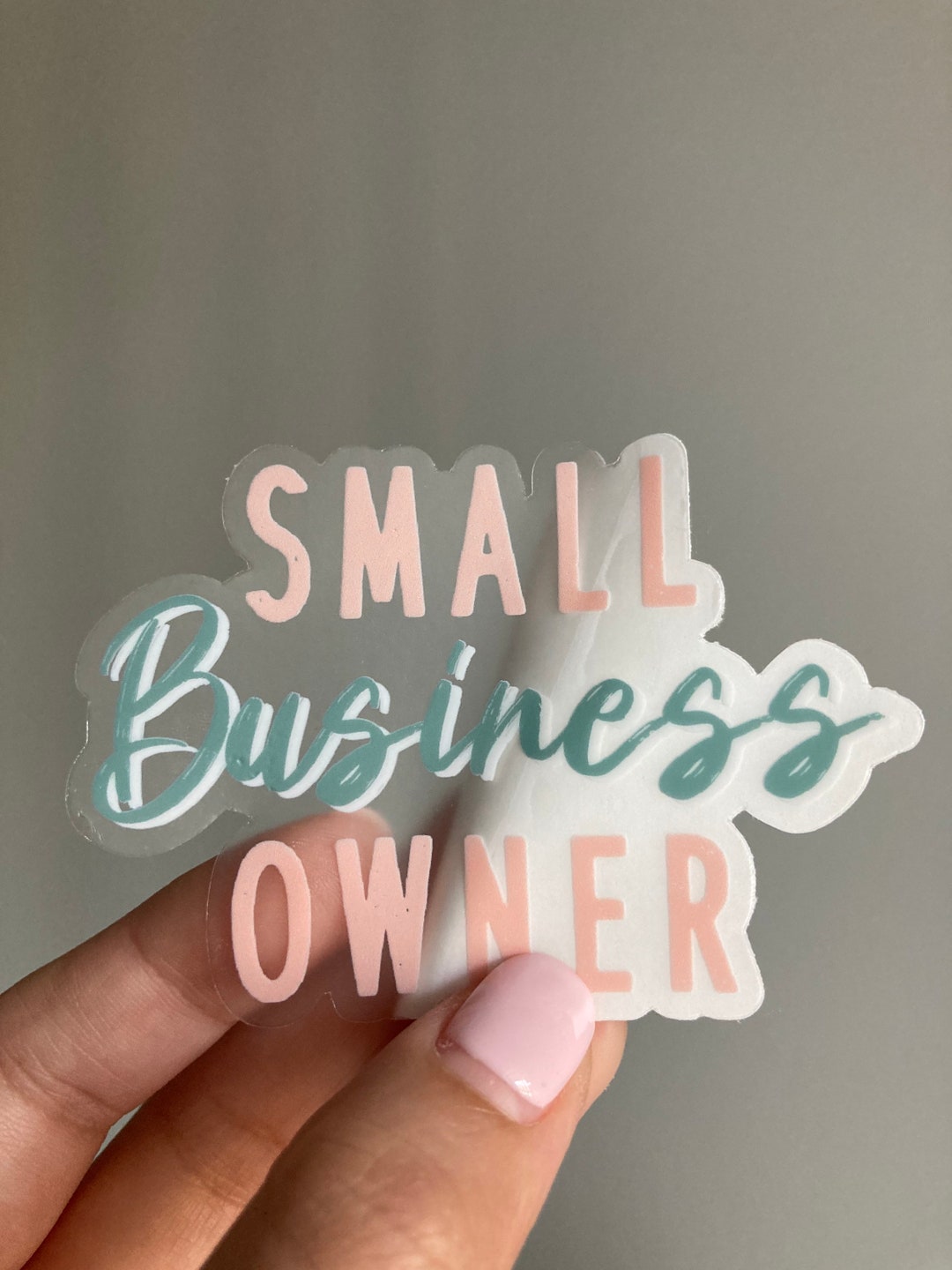 Clear Business Owner Sticker - Etsy