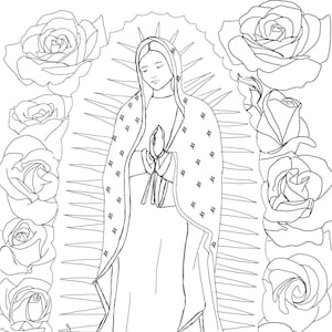 free printable coloring pages of our lady of guadalupe