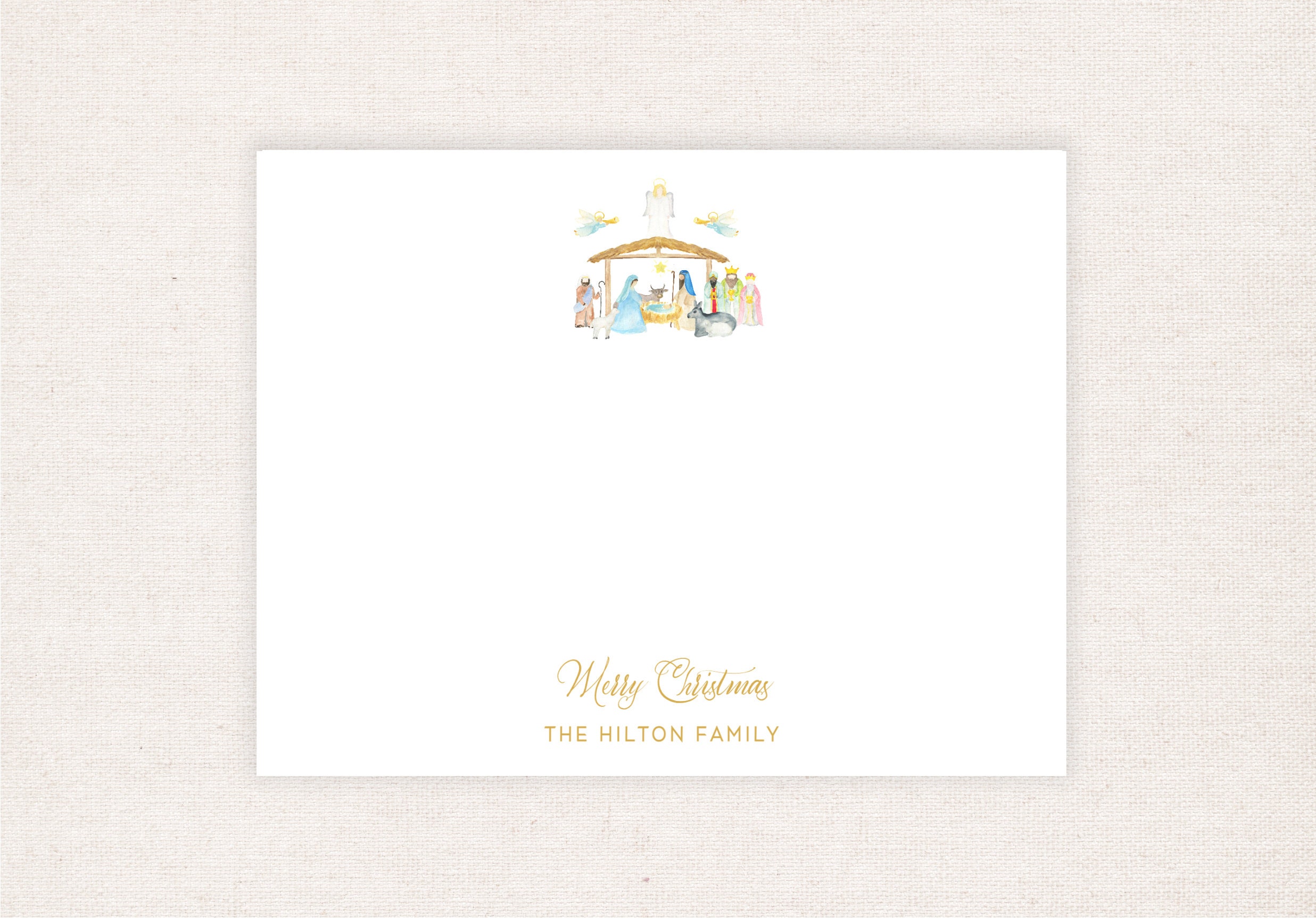 Printable Christmas Nativity Note Cards Holidays Thank You - Etsy