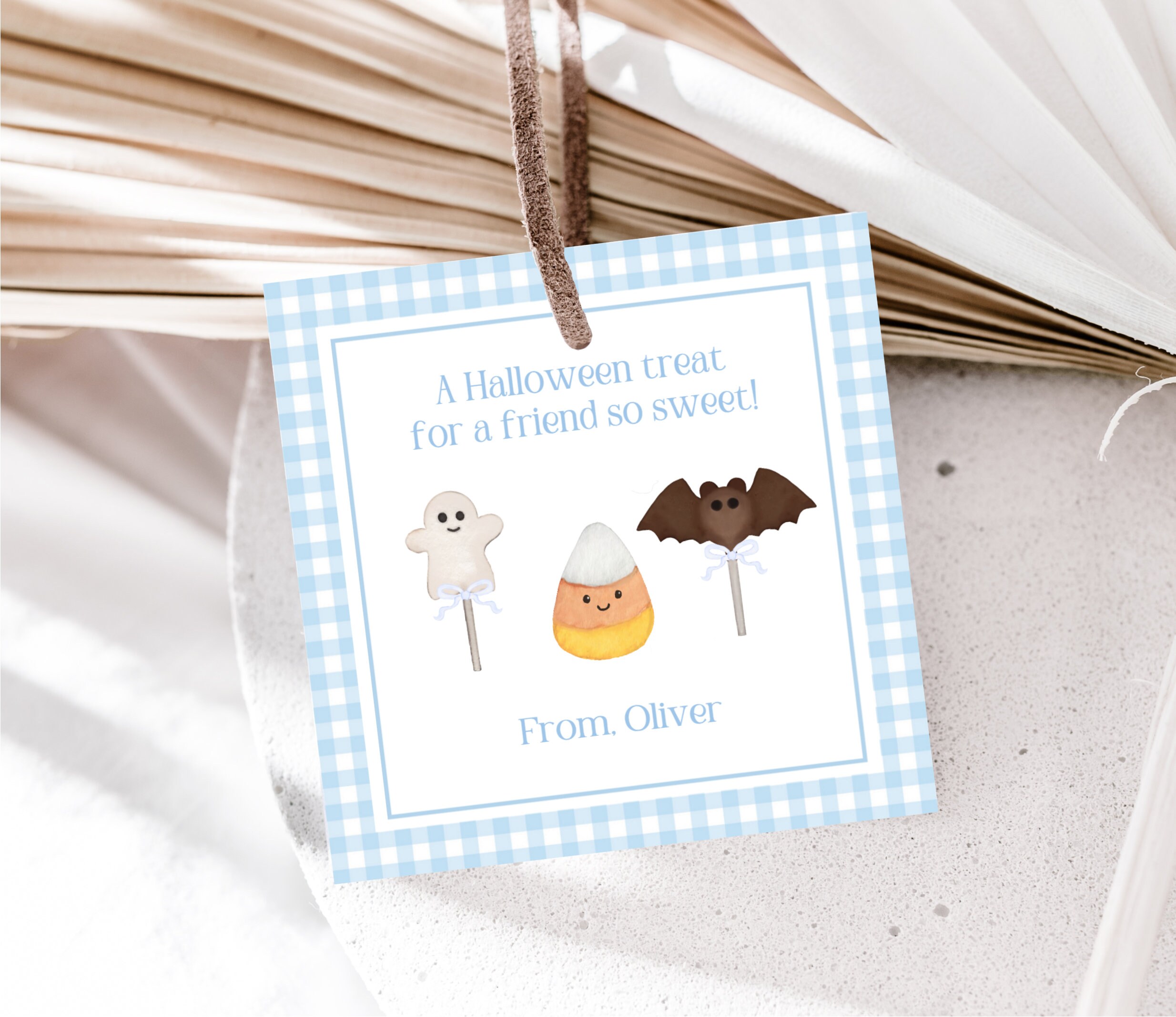 Watercolor Halloween Gift Tag, Printable Halloween Favor Tag Template ...