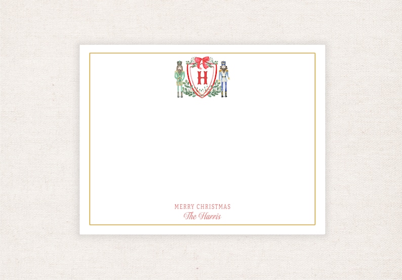 Printable Nutcracker Christmas Note Cards, Holidays Thank You Notecards ...