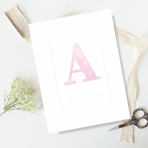 Pink Bow Happy Birthday Banner, Printable Download, Baby Name Banner ...