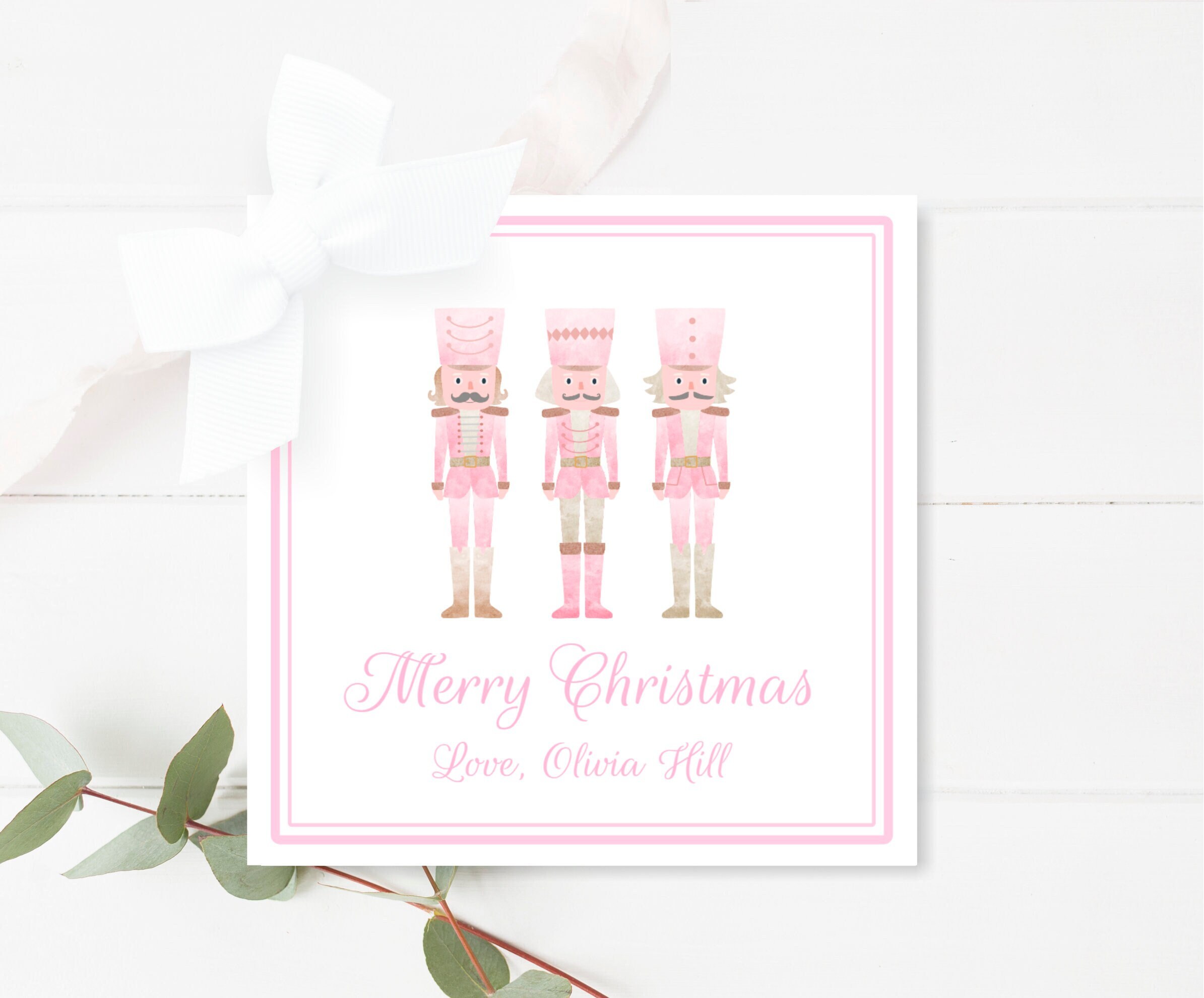Printable Nutcracker Christmas Gift Tags, Holiday Gift Tag, Classroom ...