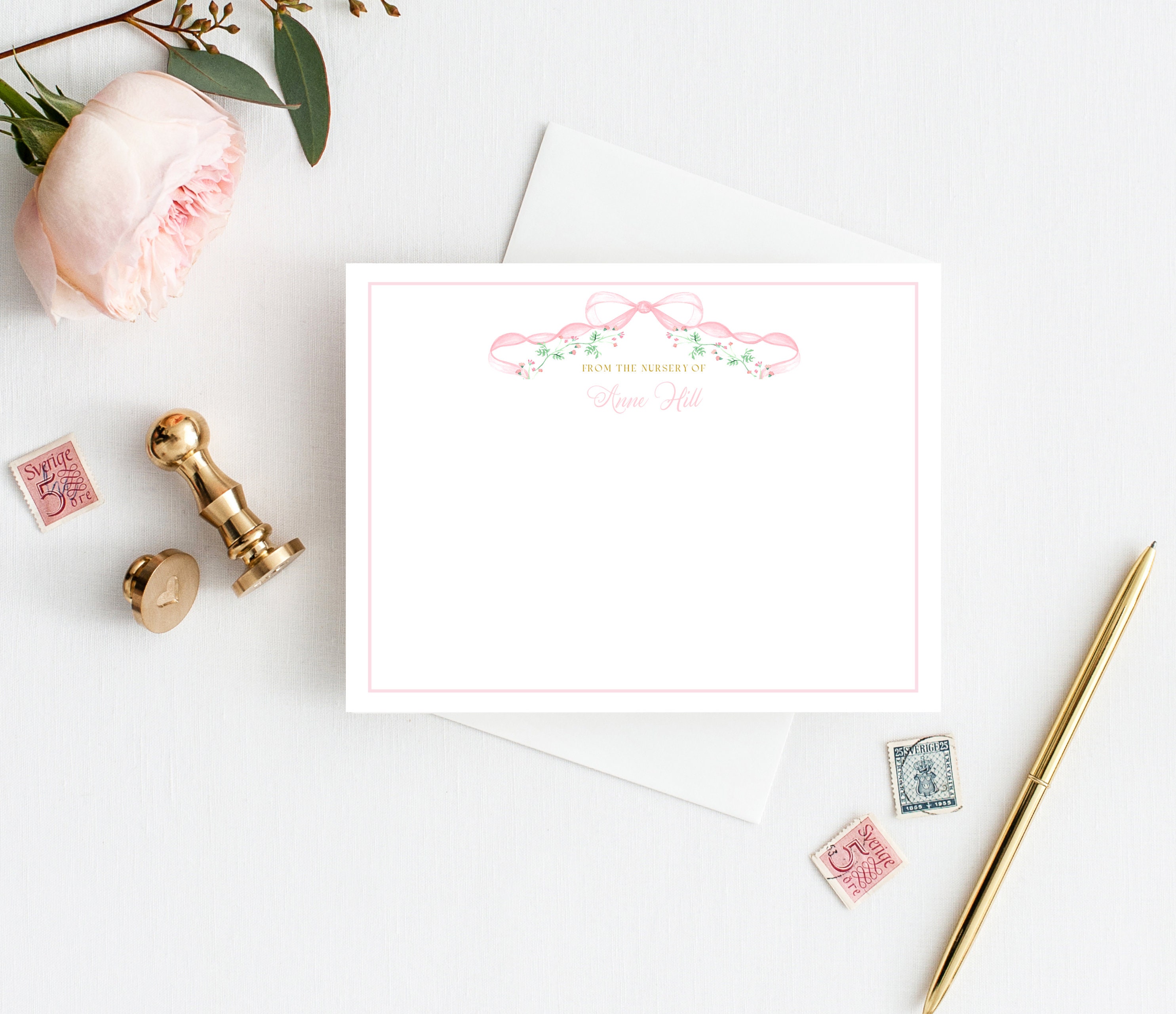 Printable From the Nursery of Cards, Thank You Note Cards, Baby Shower ...