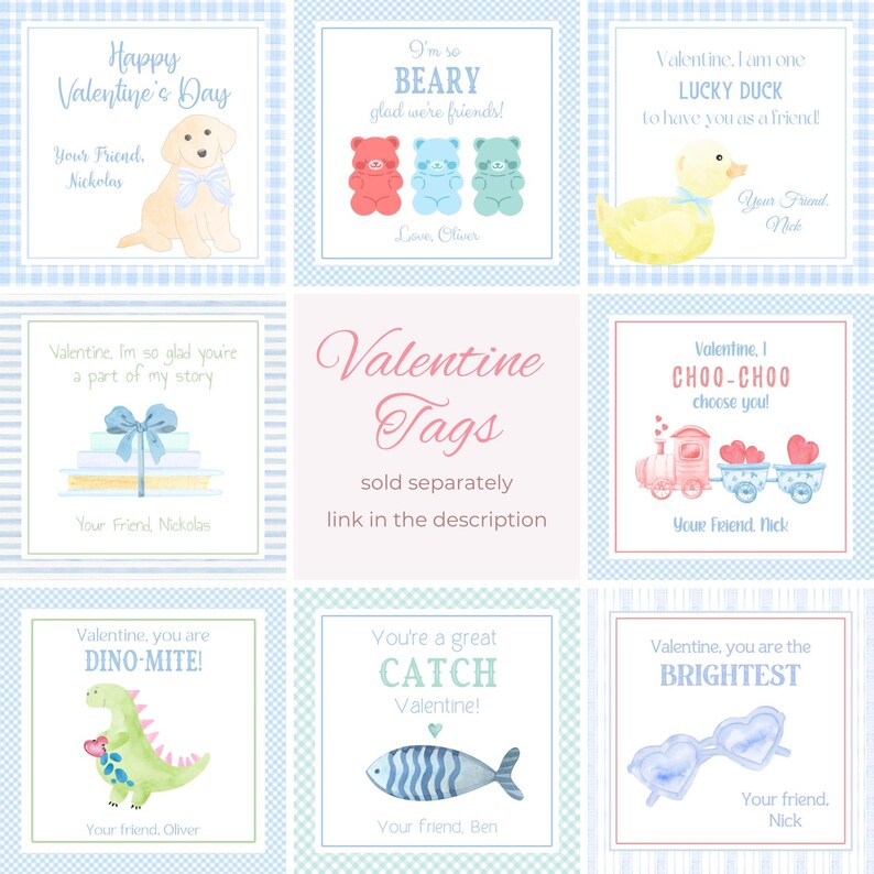 Printable Valentine Day Tags, Gummy Bear Valentine, Valentine Favor Tag ...