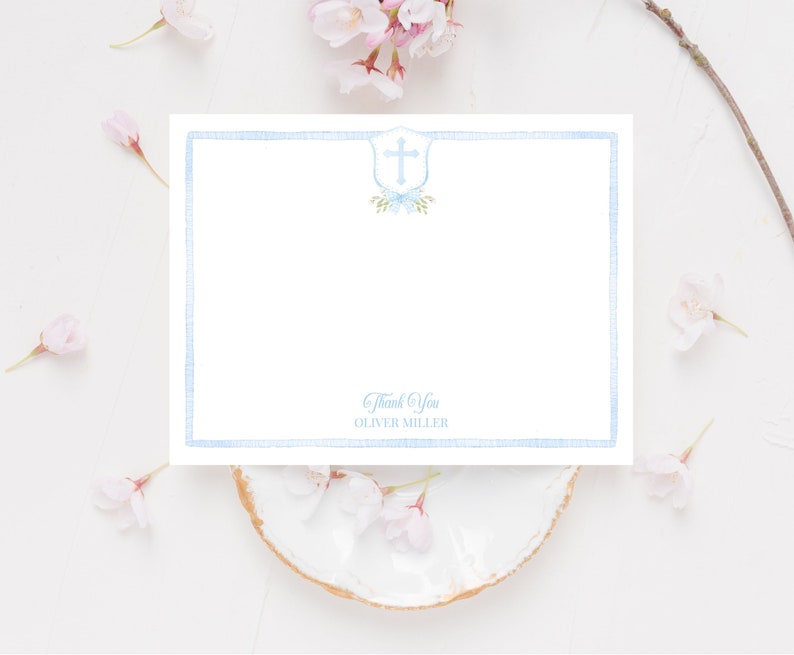 Printable Baptism Thank You Note Cards Baptism Stationery - Etsy