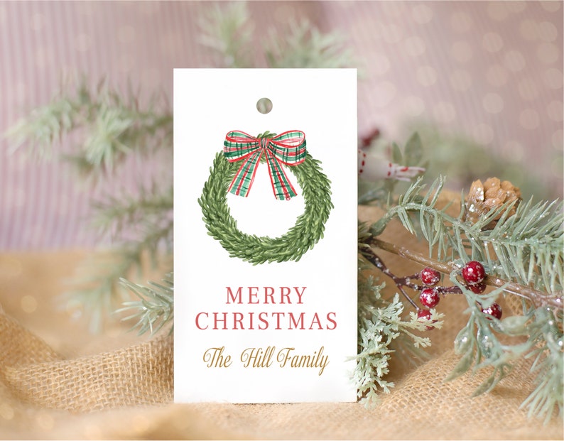Printable Christmas Gift Tags Holiday Gift Tag Merry - Etsy