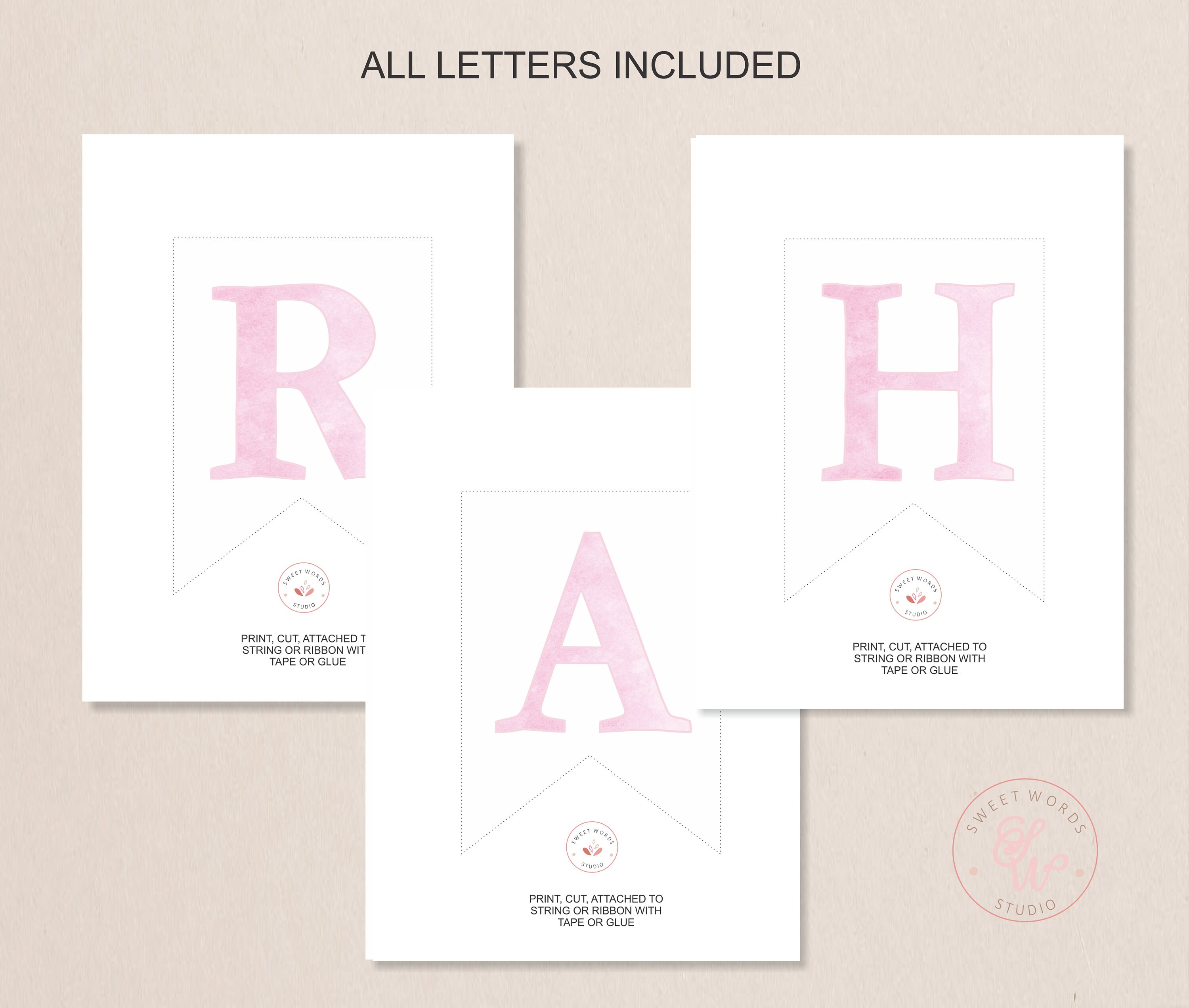 Watercolor Baptism Banner, Pink Cross, God Bless Baptism Banner, First ...