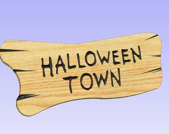 Welcome to Halloween Town 6 X 24 Aluminum Sign - Etsy