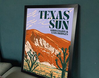 Texas Sun Poster Leon Bridges - Etsy