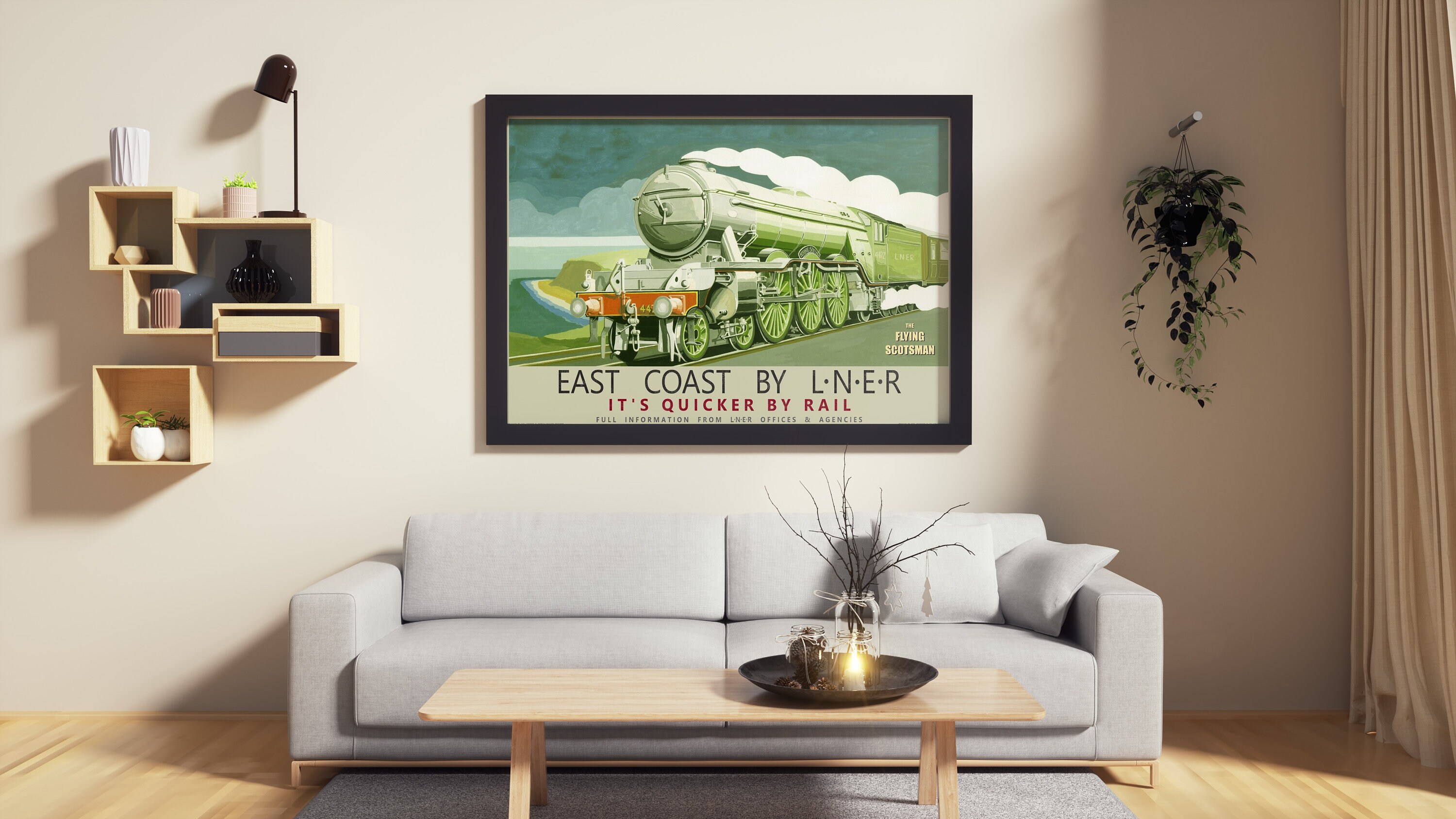 Flying Scotsman Poster LNER Railway Poster It's - Etsy