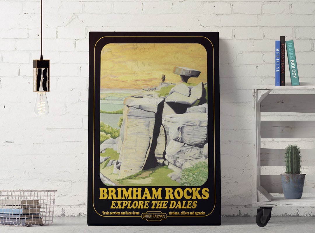 Brimham Rocks Art Nidderdale Print Yorkshire Dales Watercolour British ...