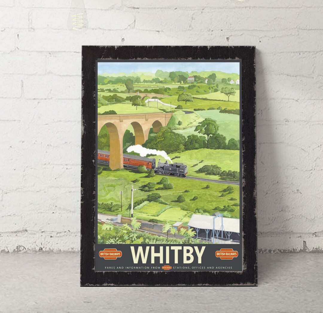 Whitby Railway Picture Whitby British Railways Poster Larpool Viaduct ...