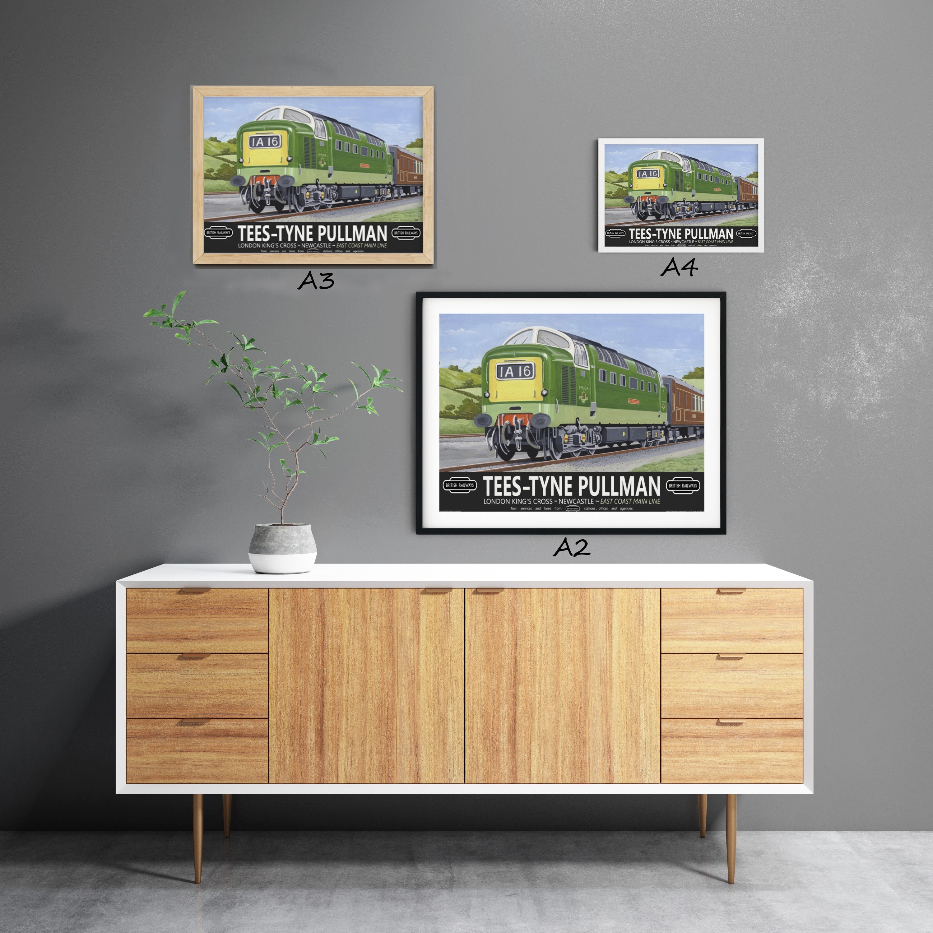 Tees-tyne Pullman British Railways Poster Deltic Diesel Print A4 to A0 ...
