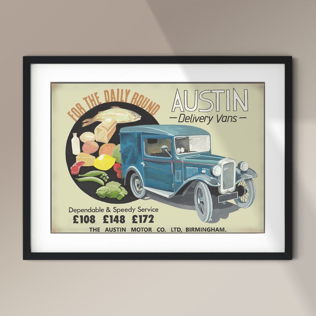 Austin Motor Company Austin Delivery Van Vintage Vehicle Art Austin ...