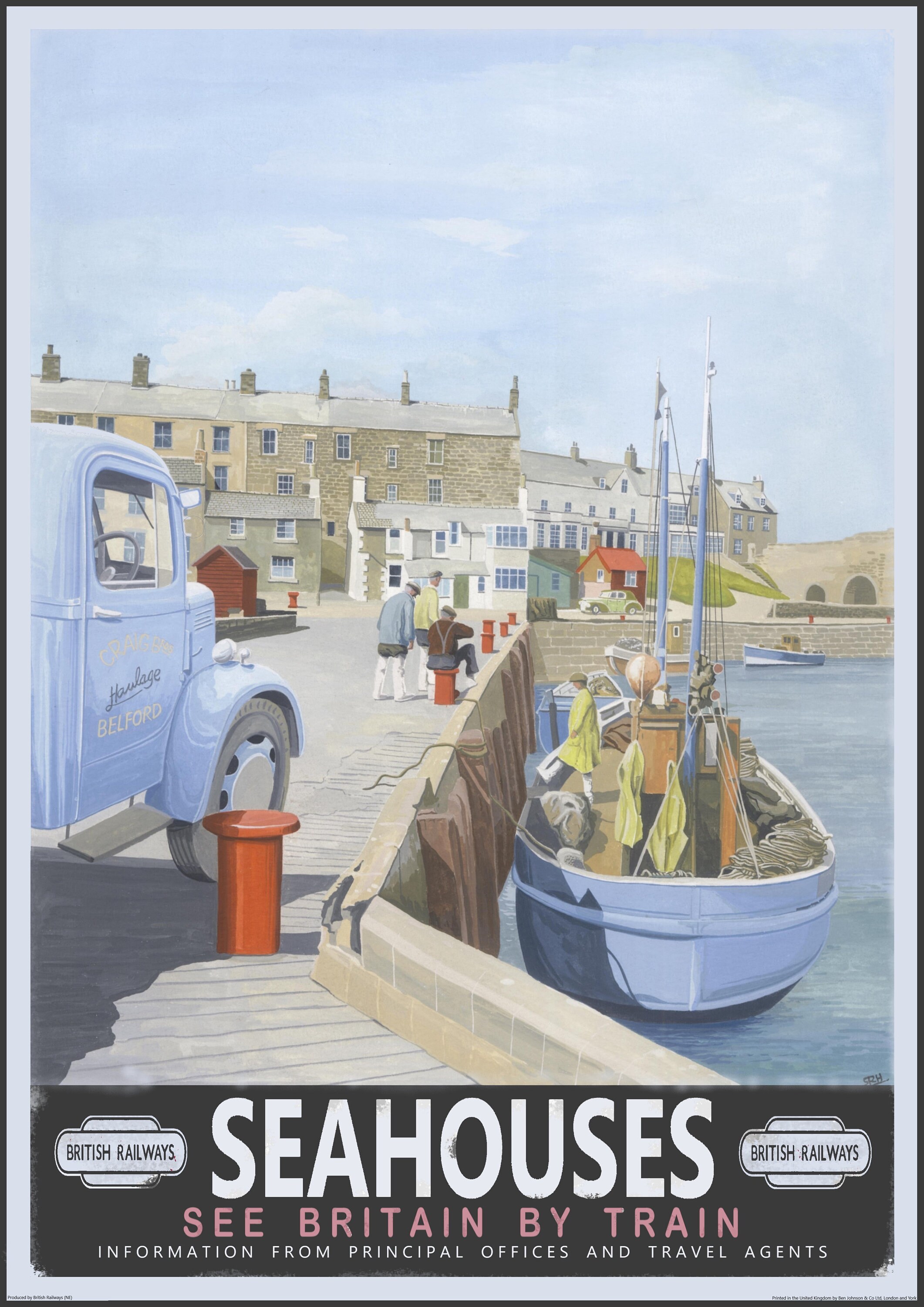 Seahouses Northumberland Picture Seahouses Harbour Print Northumberland ...