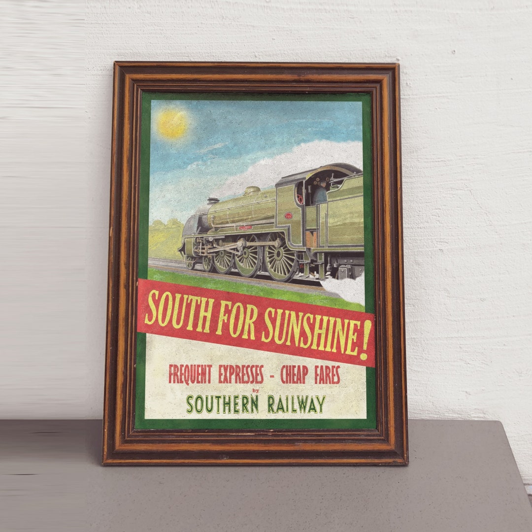 Southern Railway Poster Vintage Railways Southern England Rail Travel ...